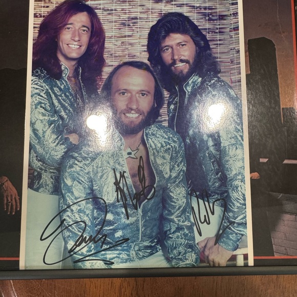 Media | Signed Bee Gees Poster With Blue Outfits | Poshmark